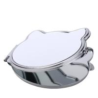 China Portable Cat Shape Sublimation Compact Mirror Custom Makeup Mirror for sale