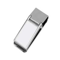 China Personalized Office Decor Stainless Steel Sublimation Blank Money Clips For Father Gifts Business Use for sale