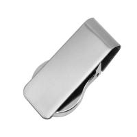 China Personalized Office Decor Stainless Steel Sublimation Blank Money Clips For Father Gifts Business Use for sale