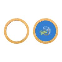 China Personalized Round Bamboo Wooden Bottle Opener Fridge Magnet Sublimation Blank Bottle Openers for sale