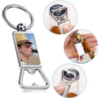 China Bulk Keychains Custom Blank Metal Sublimation Bottle Opener Keychain Promotional Gifts for sale