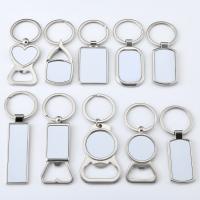 China Bulk Keychains Custom Blank Metal Sublimation Bottle Opener Keychain Promotional Gifts for sale