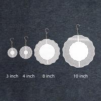 China Aluminum Double Sided Printing 3 Inch Sublimation Wind Spinner Ornament Wind Chimes For Heat Press for sale