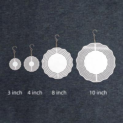 China Aluminum Double Sided Printing 3 Inch Sublimation Wind Spinner Ornament Wind Chimes For Heat Press for sale