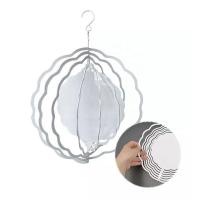 China Aluminum Double Sided Printing 3 Inch Sublimation Wind Spinner Ornament Wind Chimes For Heat Press for sale