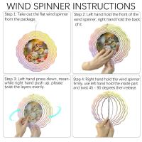 China Aluminum Double Sided Printing 3 Inch Sublimation Wind Spinner Ornament Wind Chimes For Heat Press for sale