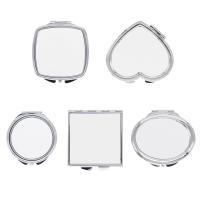 China Custom Pocket Compact Makeup Sublimation Mirror Small Foldable Portable Double Sided Promotional Cosmetic Mirror for sale