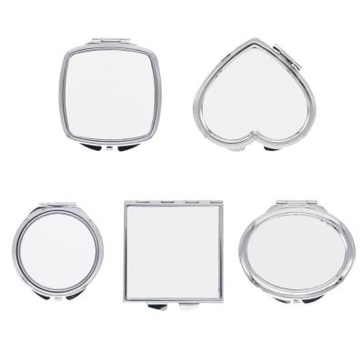 China Custom Pocket Compact Makeup Sublimation Mirror Small Foldable Portable Double Sided Promotional Cosmetic Mirror for sale