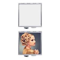 China Custom Pocket Compact Makeup Sublimation Mirror Small Foldable Portable Double Sided Promotional Cosmetic Mirror for sale