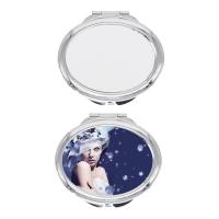 China Custom Pocket Compact Makeup Sublimation Mirror Small Foldable Portable Double Sided Promotional Cosmetic Mirror for sale