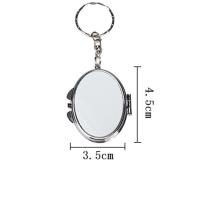 China Blank Sublimation Keychain Mirror Photo Pocket Compact Mirror for sale