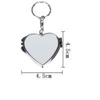 China Blank Sublimation Keychain Mirror Photo Pocket Compact Mirror for sale