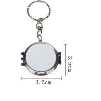 China Blank Sublimation Keychain Mirror Photo Pocket Compact Mirror for sale