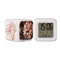 China Digital Display Sublimation Clock Blanks With 4 Sides Printing Perfect For Night Light Customization for sale