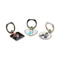 China Custom Sublimation Mobile Phone Support With Keyring Mobile Phone Ring Holder For Sublimation for sale