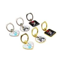 China Custom Sublimation Mobile Phone Support With Keyring Mobile Phone Ring Holder For Sublimation for sale