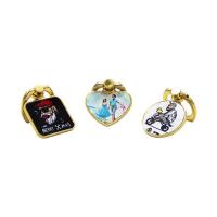 China Custom Sublimation Mobile Phone Support With Keyring Mobile Phone Ring Holder For Sublimation for sale