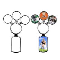 China Sublimation Blanks Key Chain Custom Printing Logo Metal Zinc Alloy Sublimation Keychains Dad Mom Keychain for sale