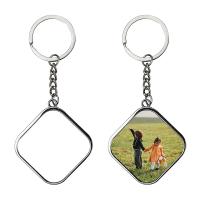 China Sublimation Blanks Key Chain Custom Printing Logo Metal Zinc Alloy Sublimation Keychains Dad Mom Keychain for sale