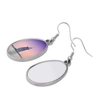 China Blank Metal Sublimation Earrings With Metal Insert Custom Sublimation Eardrop For Heat Transfer Printing for sale