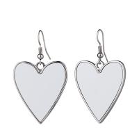 China Blank Metal Sublimation Earrings With Metal Insert Custom Sublimation Eardrop For Heat Transfer Printing for sale