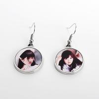 China Blank Metal Sublimation Earrings With Metal Insert Custom Sublimation Eardrop For Heat Transfer Printing for sale
