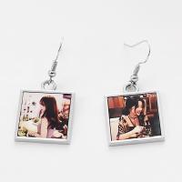 China Blank Metal Sublimation Earrings With Metal Insert Custom Sublimation Eardrop For Heat Transfer Printing for sale