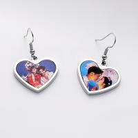 China Blank Metal Sublimation Earrings With Metal Insert Custom Sublimation Eardrop For Heat Transfer Printing for sale