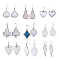 China Blank Metal Sublimation Earrings With Metal Insert Custom Sublimation Eardrop For Heat Transfer Printing for sale