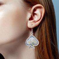 China Blank Metal Sublimation Earrings With Metal Insert Custom Sublimation Eardrop For Heat Transfer Printing for sale