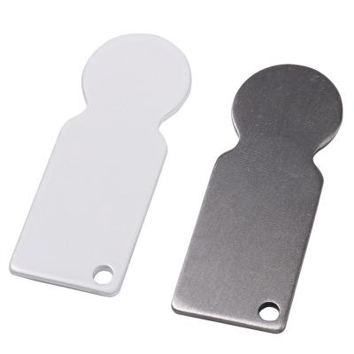 China Sublimation Printing Blanks Sublimation Shopping Cart Coin Stainless Steel Shopping Trolley Token Keychain for sale