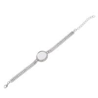 China Silver Rhinestone Bracelet Sublimation Metal Charm Bracelet Jewelry Blanks For Valentine'S Day for sale