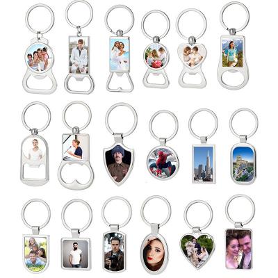China Father Day Gift Custom Promotion Gift Opener Keychain Sublimation Blank Bottle Opener Keychain for sale