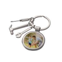 China Gifts For Dad Fathers Day Metal Custom Tool Keychain Sublimation Keychains Blanks for sale