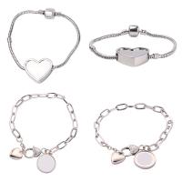 China Custom Photo Bracelet Fashion Jewelry Personalized Metal Ins Style Sublimation Bracelets for sale