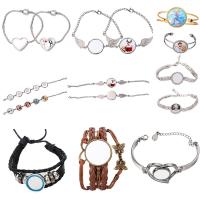 China Personalized Sublimation Angel Wings Bracelet Creative Souvenir Gift Sublimation Metal Charm Bracelets for sale