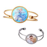 China Cuff Opening Custom Sublimation Metal Bangle Bracelet for sale