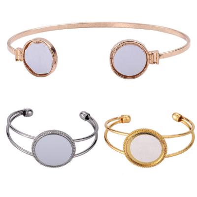 China Cuff Opening Custom Sublimation Metal Bangle Bracelet for sale