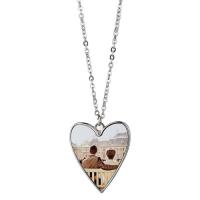 China Sublimation Love Heart Necklace Valentines Necklace For Heat Transfer for sale