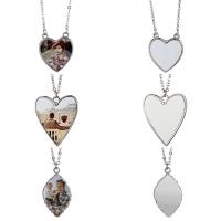 China Sublimation Love Heart Necklace Valentines Necklace For Heat Transfer for sale