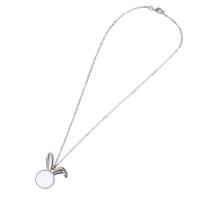 China Sublimation Rabbit Pendant Necklace Personalized Easter Gifts Bunny Necklace For Heat Transfer for sale