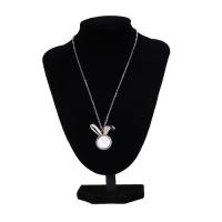 China Sublimation Rabbit Pendant Necklace Personalized Easter Gifts Bunny Necklace For Heat Transfer for sale