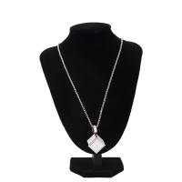 China Custom Photo Necklace Gold Silver Sublimation Dice Pendant Necklace for sale