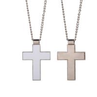 China Jewelry Necklace Pendant Custom Sublimation Metal Cross Necklace for sale