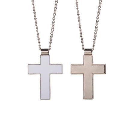 China Jewelry Necklace Pendant Custom Sublimation Metal Cross Necklace for sale