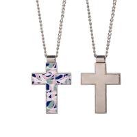 China Jewelry Necklace Pendant Custom Sublimation Metal Cross Necklace for sale