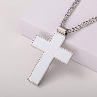 China Jewelry Necklace Pendant Custom Sublimation Metal Cross Necklace for sale