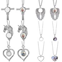 China Jewelry Necklace Pendant Custom Sublimation Metal Cross Necklace for sale