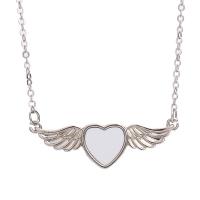 China Jewelry Laser Back Pendant Personalized Angel Wing Necklace Memory Pendant With Wings for sale