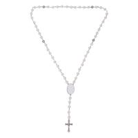 China DIY Photo Insert Sublimation Rosary Beads Necklace Custom Rosary Necklace for sale